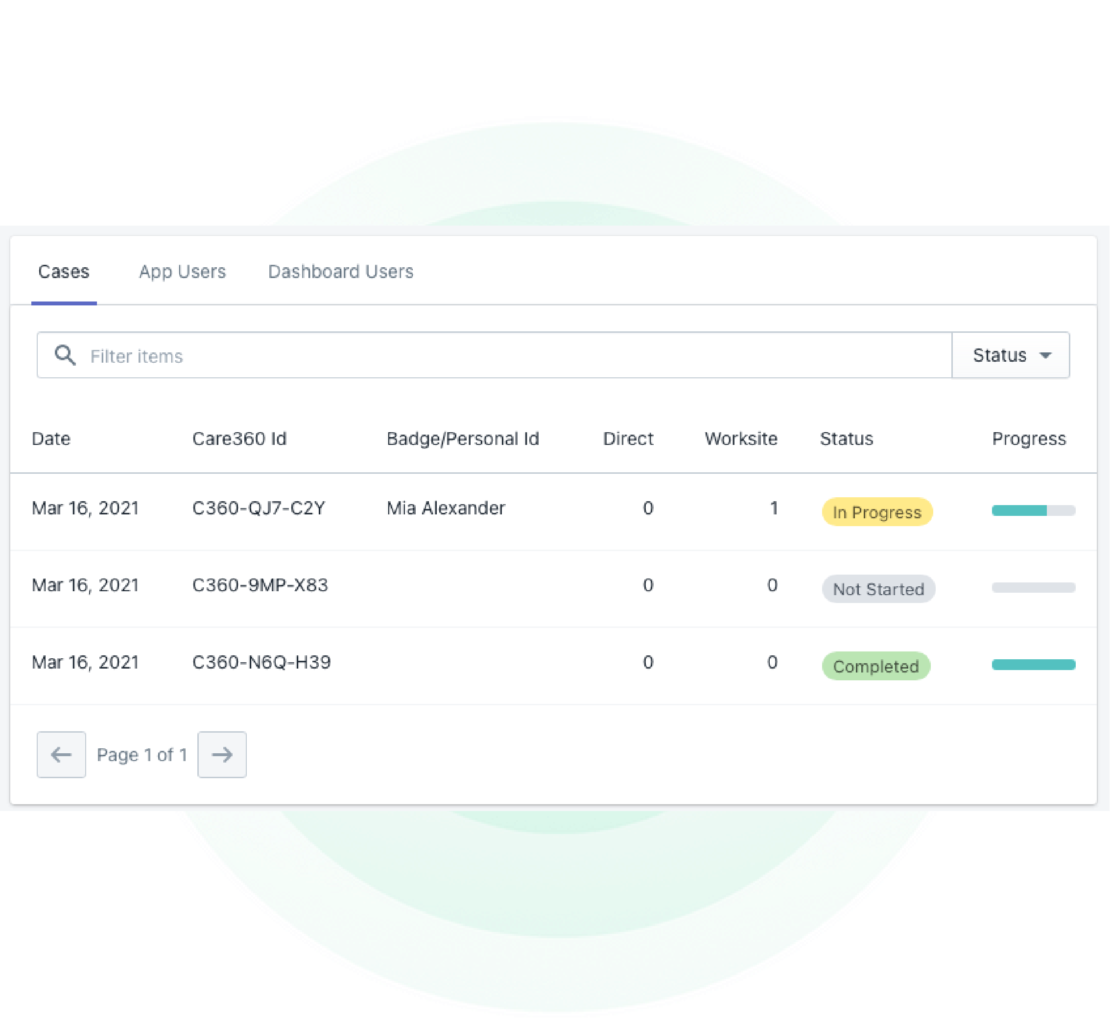 Care360: training, screening, testing, tracing All-in-One