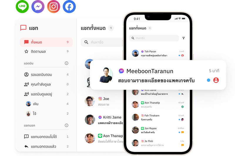 Oho Chat ระบบจัดการแชทบริการลูกค้า+CRM พร้อมวัดผลแอดมิน