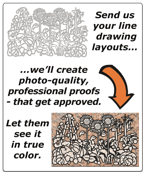 Monument Color Proof from Line Art Service