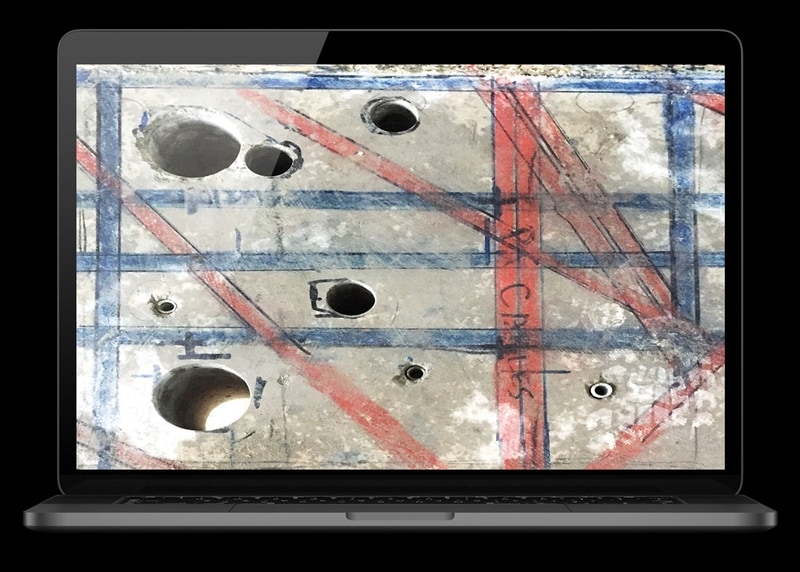 Digital Concrete X-Ray | Contact us prior to concrete coring.