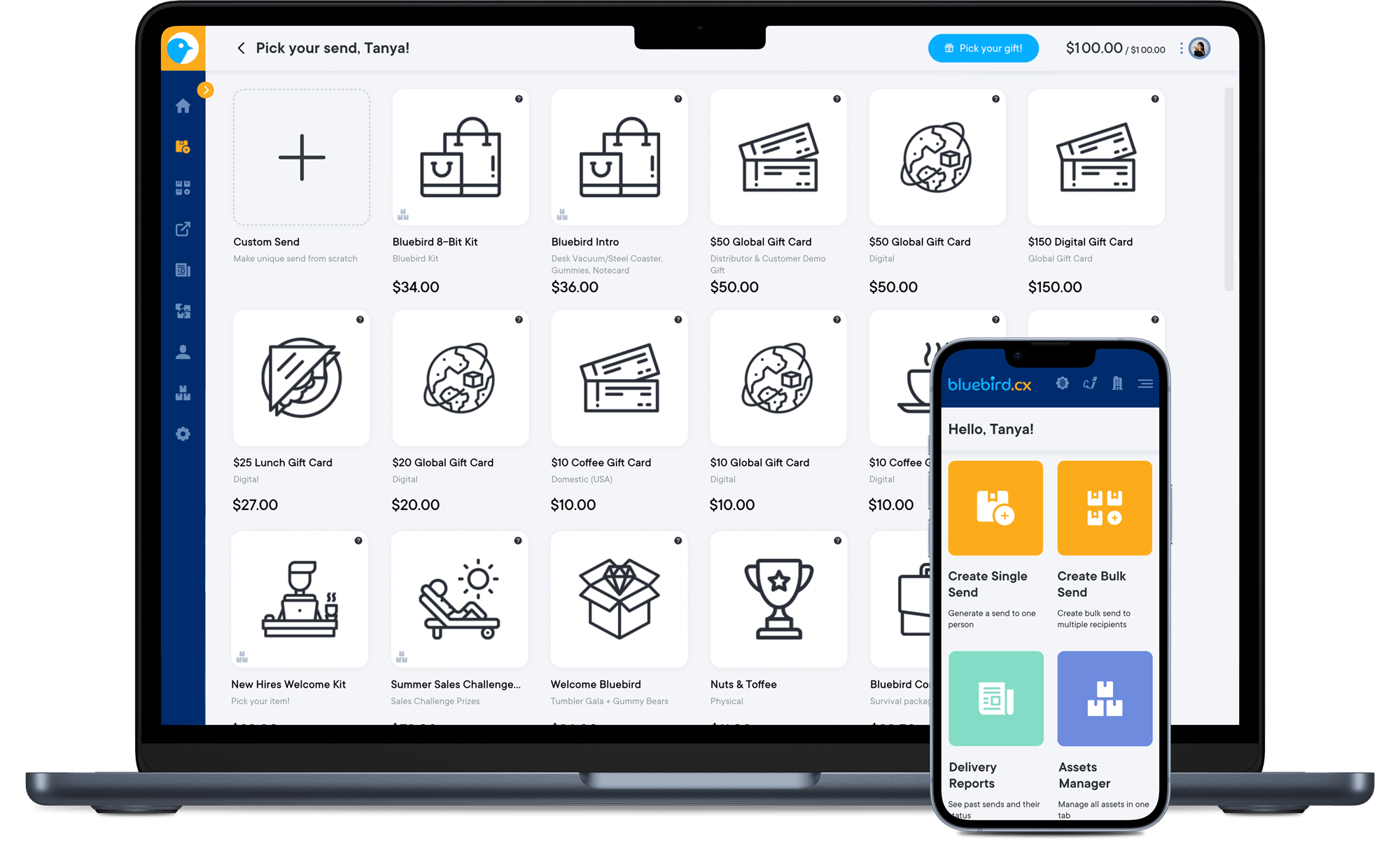 Automated Gift Sending Platform | Bluebird.cx