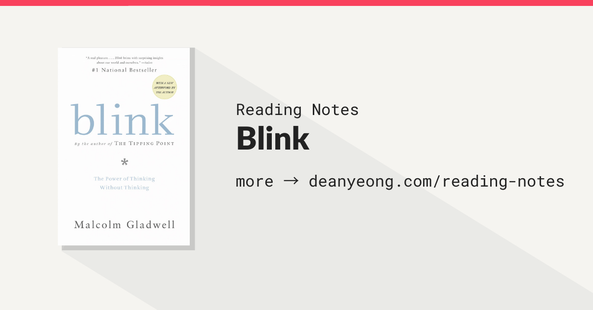 Book Summary: Blink by Malcolm Gladwell