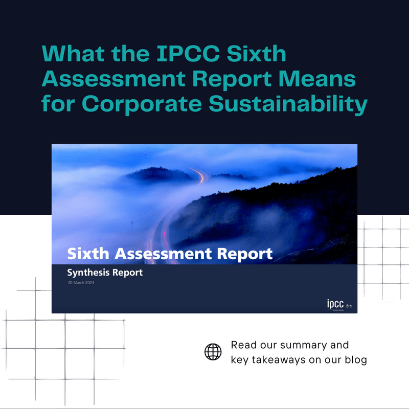What the IPCC Sixth Assessment Report Means for Corporate Sustainability