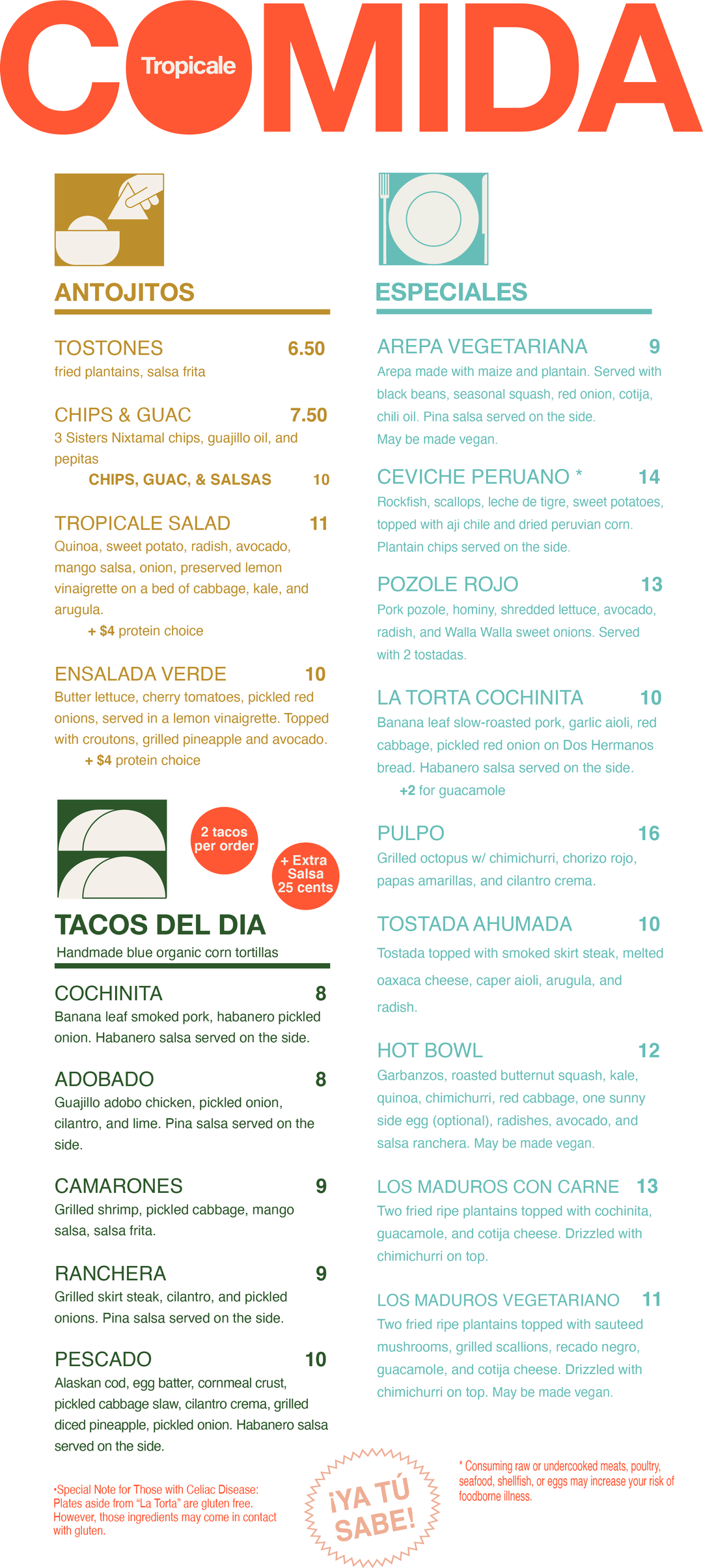 Menu - Tropicale