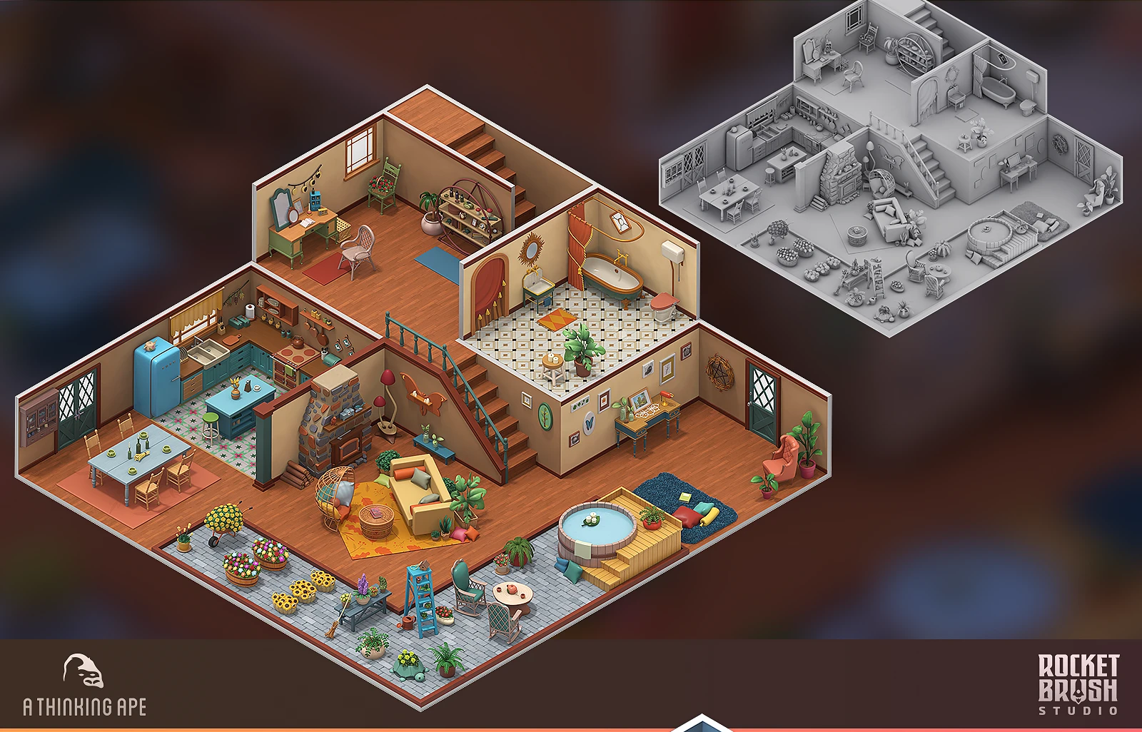 3D Locations For Mobile Game • Single City