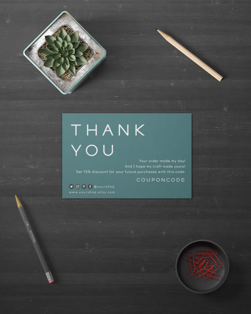 Printable Thank You Cards Template | Growing Your Craft