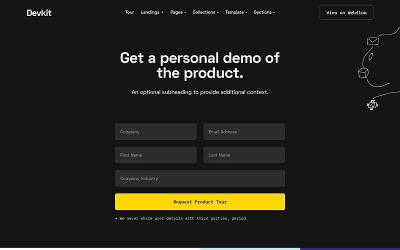 Devkit - Webflow HTML Website Template