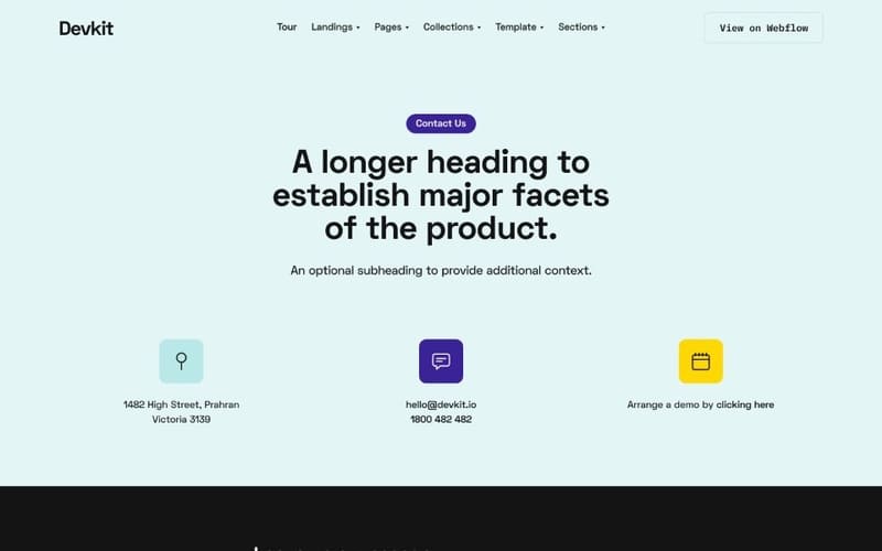 Devkit - Webflow HTML Website Template