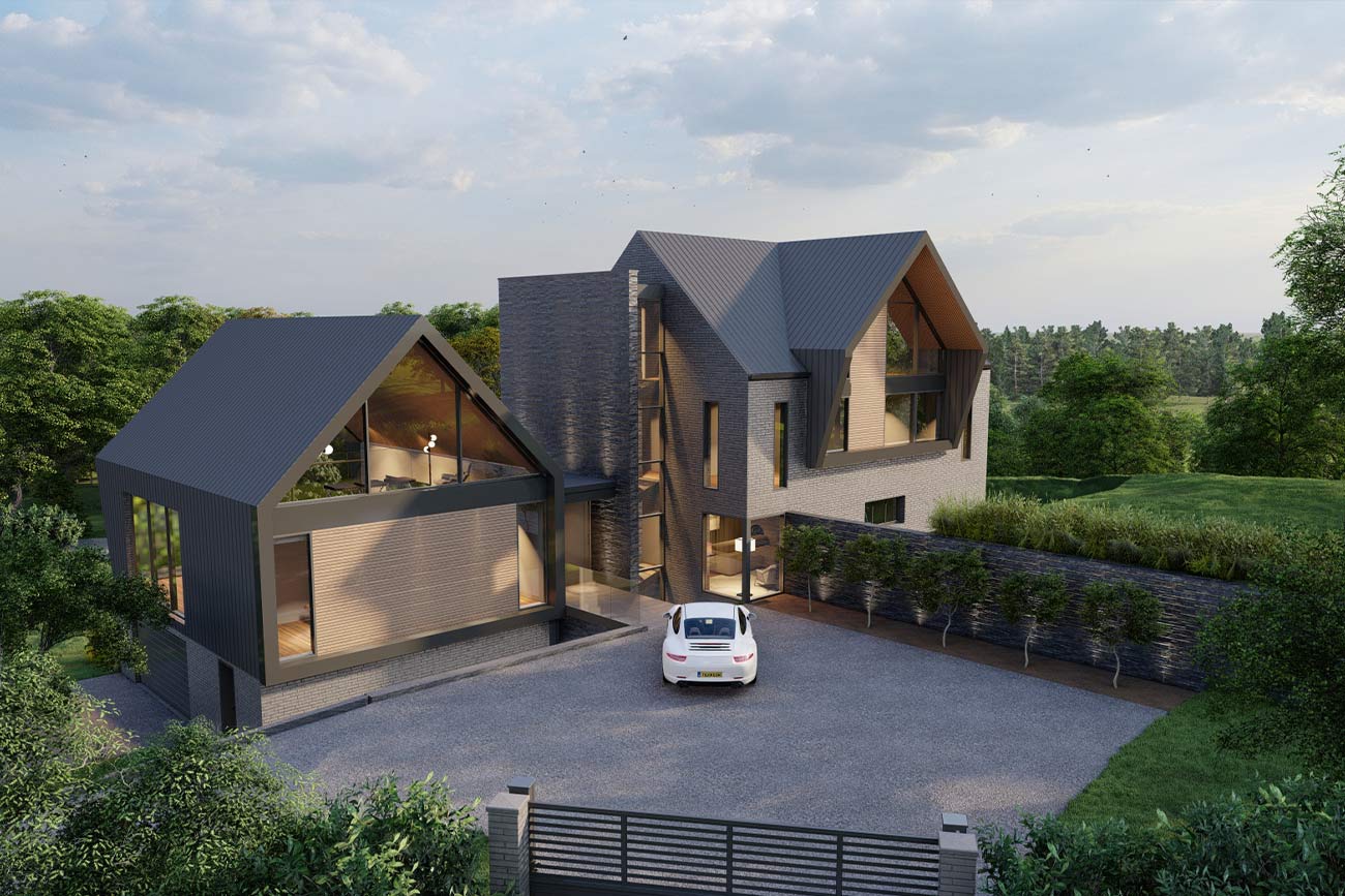 Bespoke, hillside, modern executive green belt home | Zub Architecture