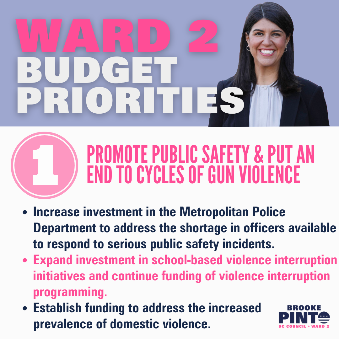 Councilmember Pinto sends Ward 2 budget requests to Mayor - Brooke ...