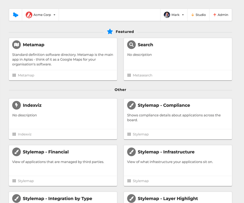 Aplas - An atlas for application landscapes