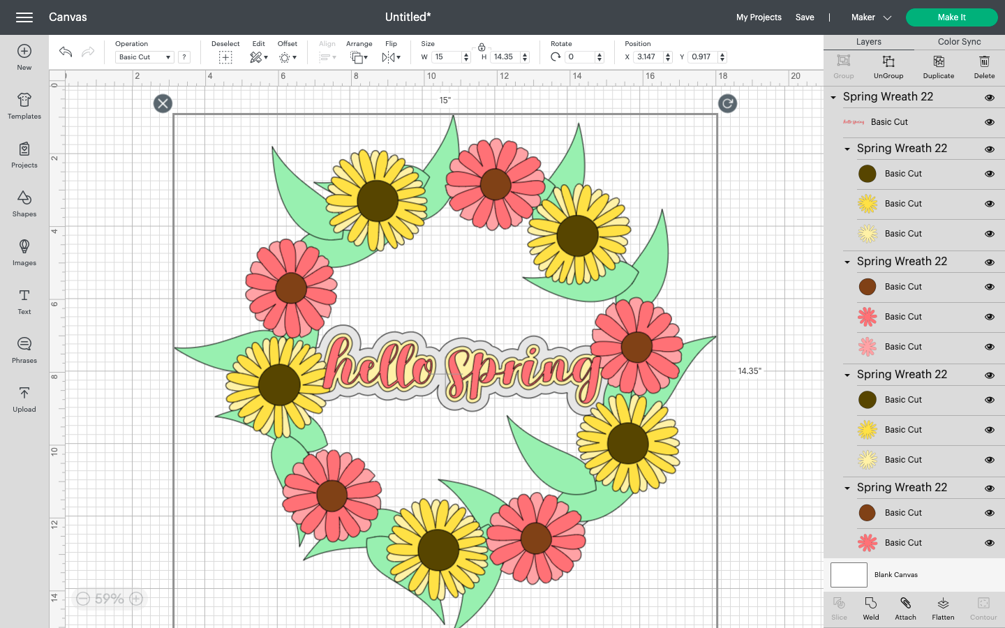 How to Make a Spring Paper Flower Wreath with Cricut