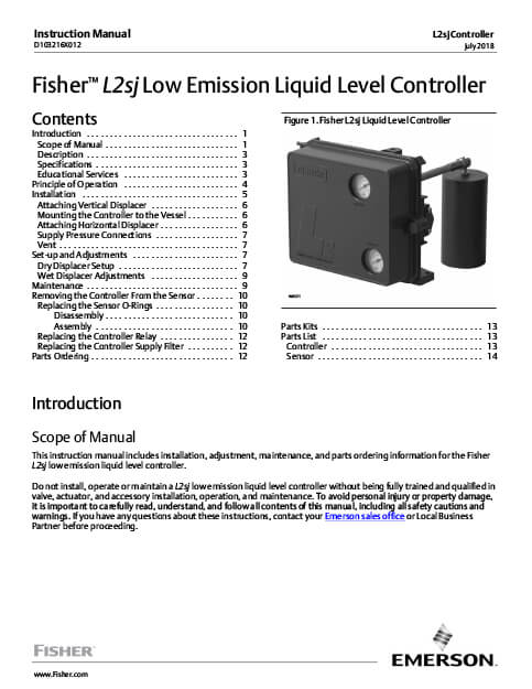 Fisher™ Improved L2 Level Controller | CanadianEagle
