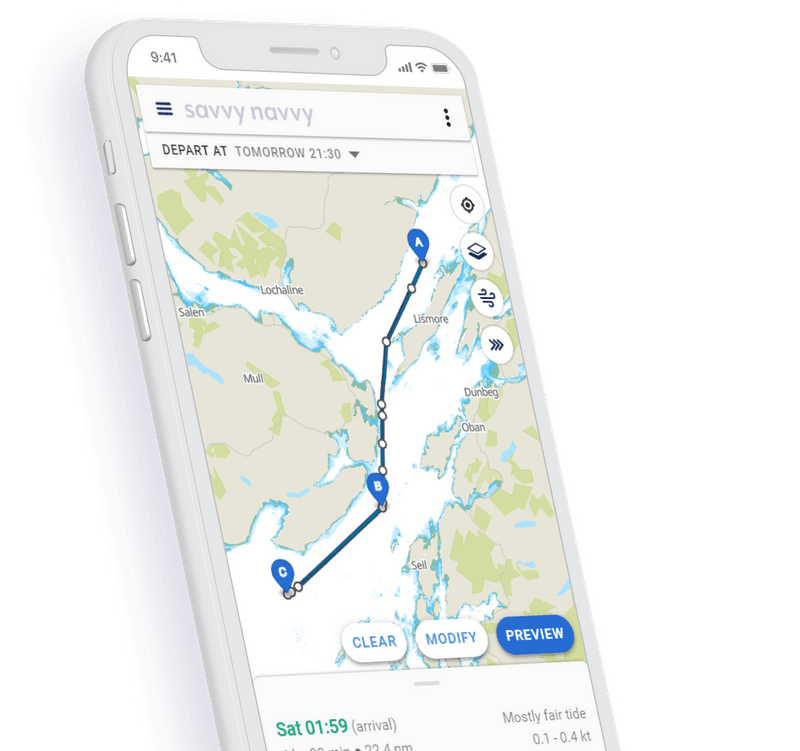 Motorboat Navigation App - savvy navvy