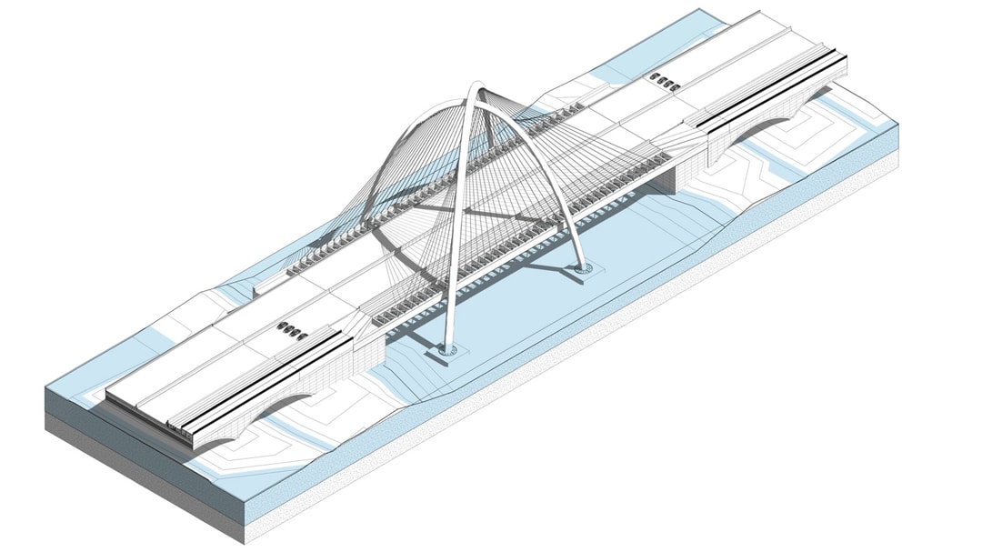 Concept Design for the Iconic Umm Lafina Bridge