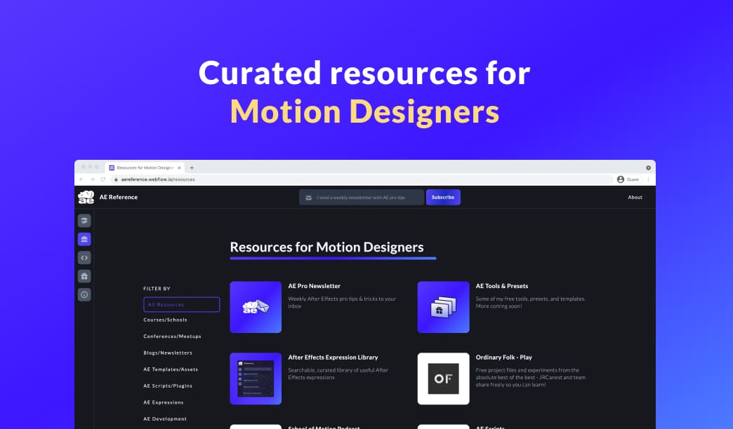 Resources for Motion Designers