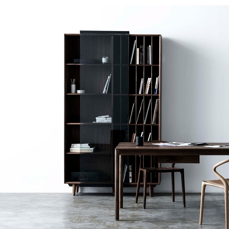 Black Walnut Infinity Bookcase | Living in Design