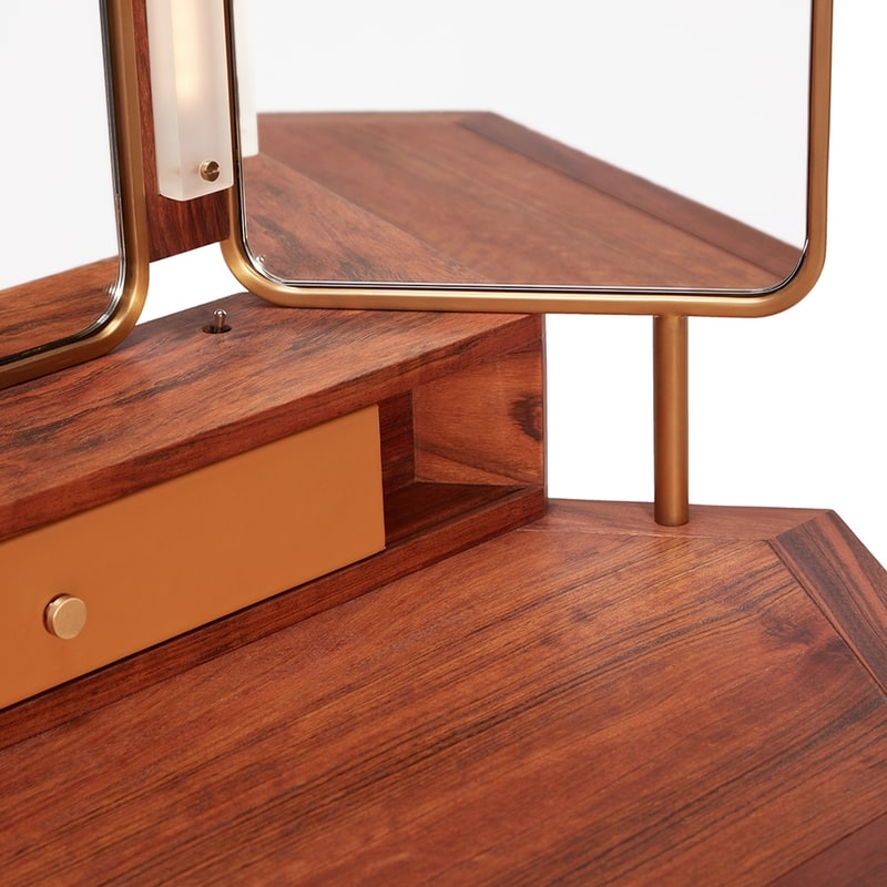 Zen Deco Walnut Dressing Table | Living in Design