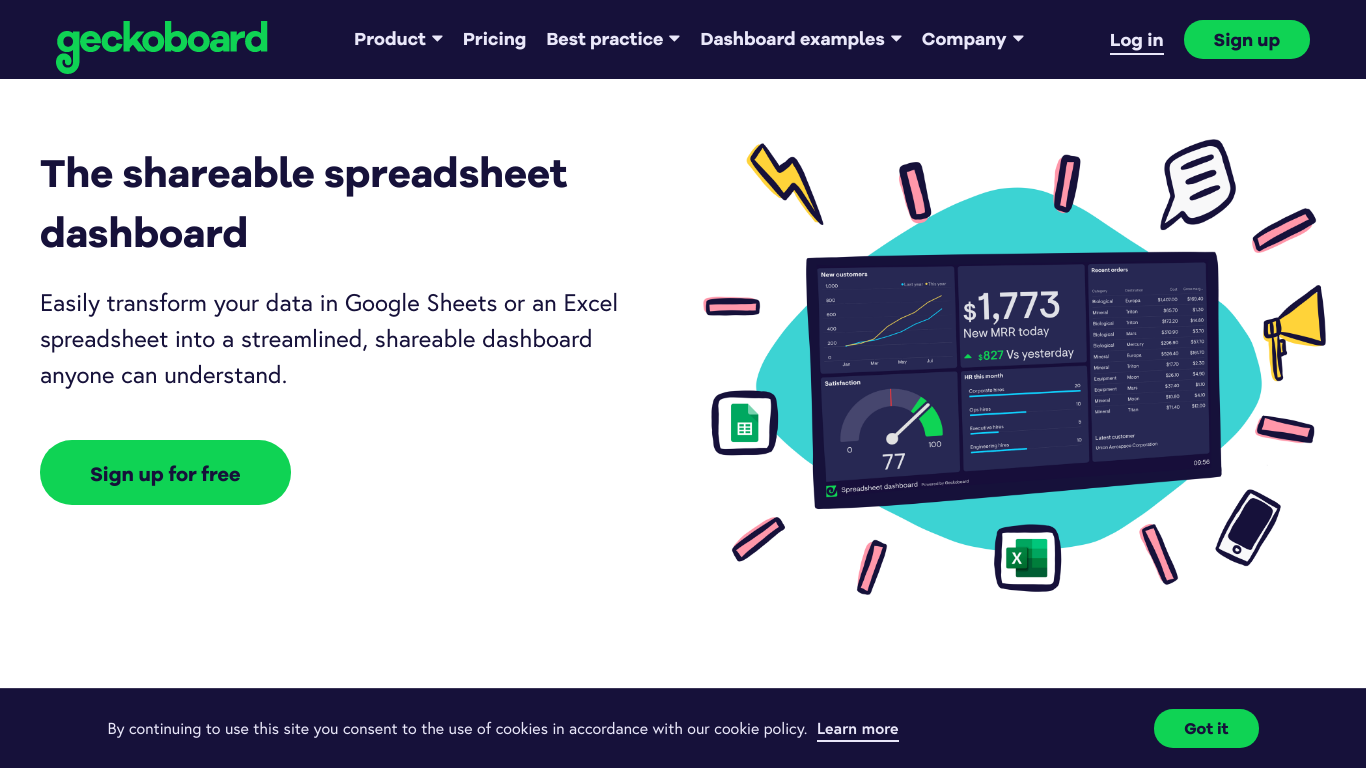LaunchFA - Geckoboard