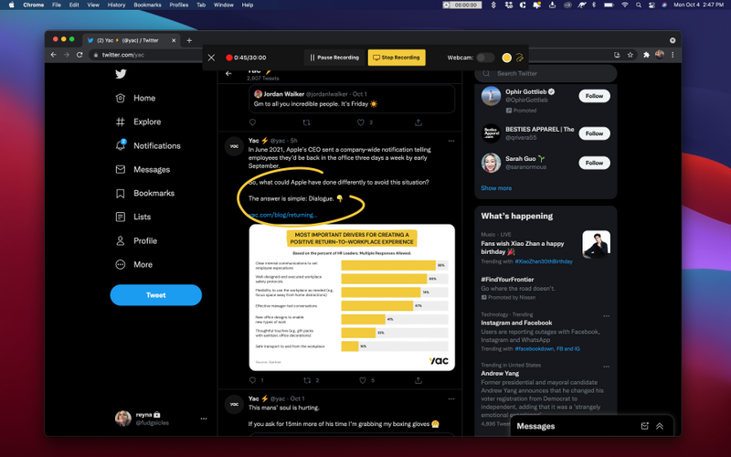 Yac Features | Asynchronous Meetings