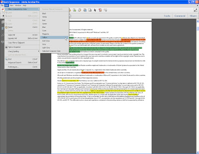 Acrobat -- Filter Comments By Color | Try67 | Custom PDF tools