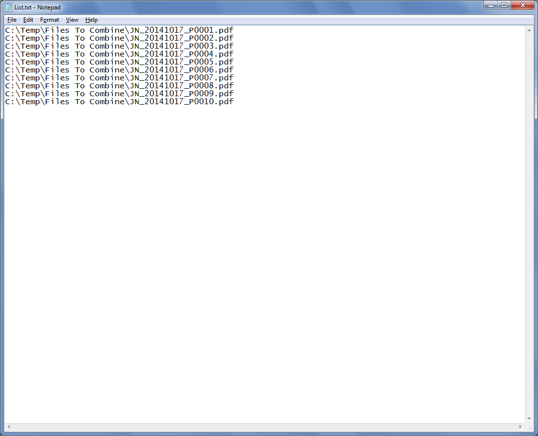 Acrobat -- Combine files to PDF from a list | Try67 | Custom PDF tools