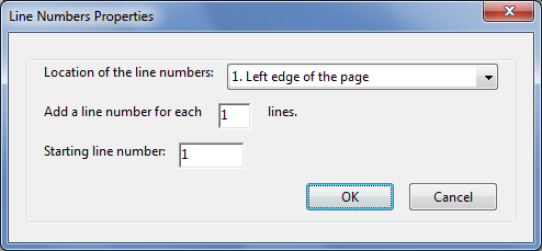 Acrobat -- Add Line Numbers | Try67 | Custom PDF tools