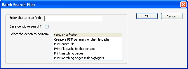 Acrobat -- Batch Search Files | Try67 | Custom PDF tools