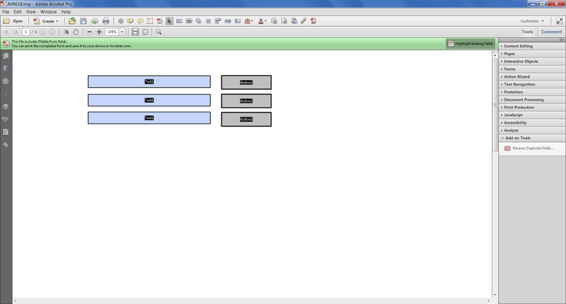 Acrobat -- Rename Duplicate Fields to Unique Fields | Try67 | Custom PDF tools