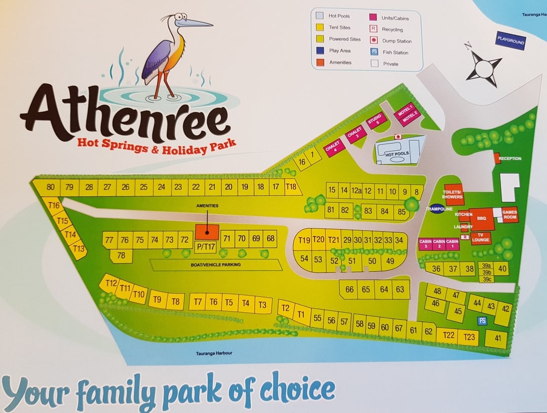 Map of Athenree Hot Spring and Motor Camp
