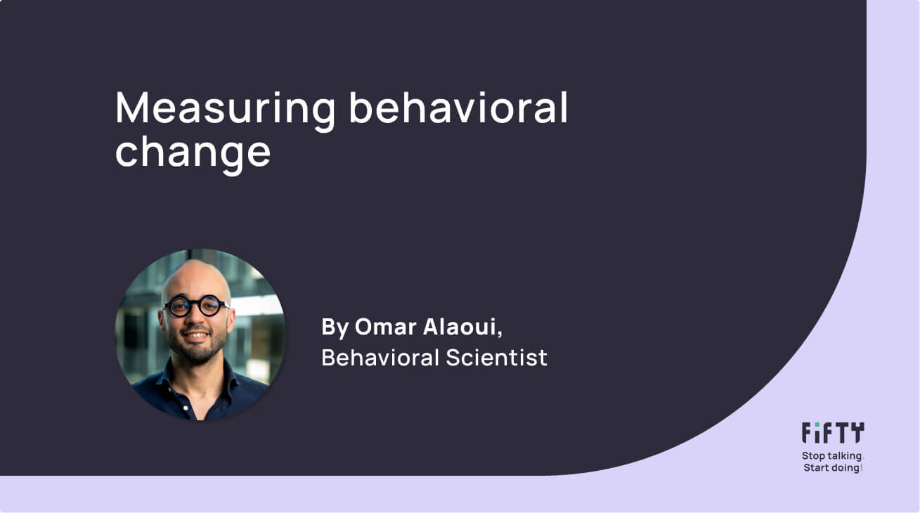 Measuring behavioral change