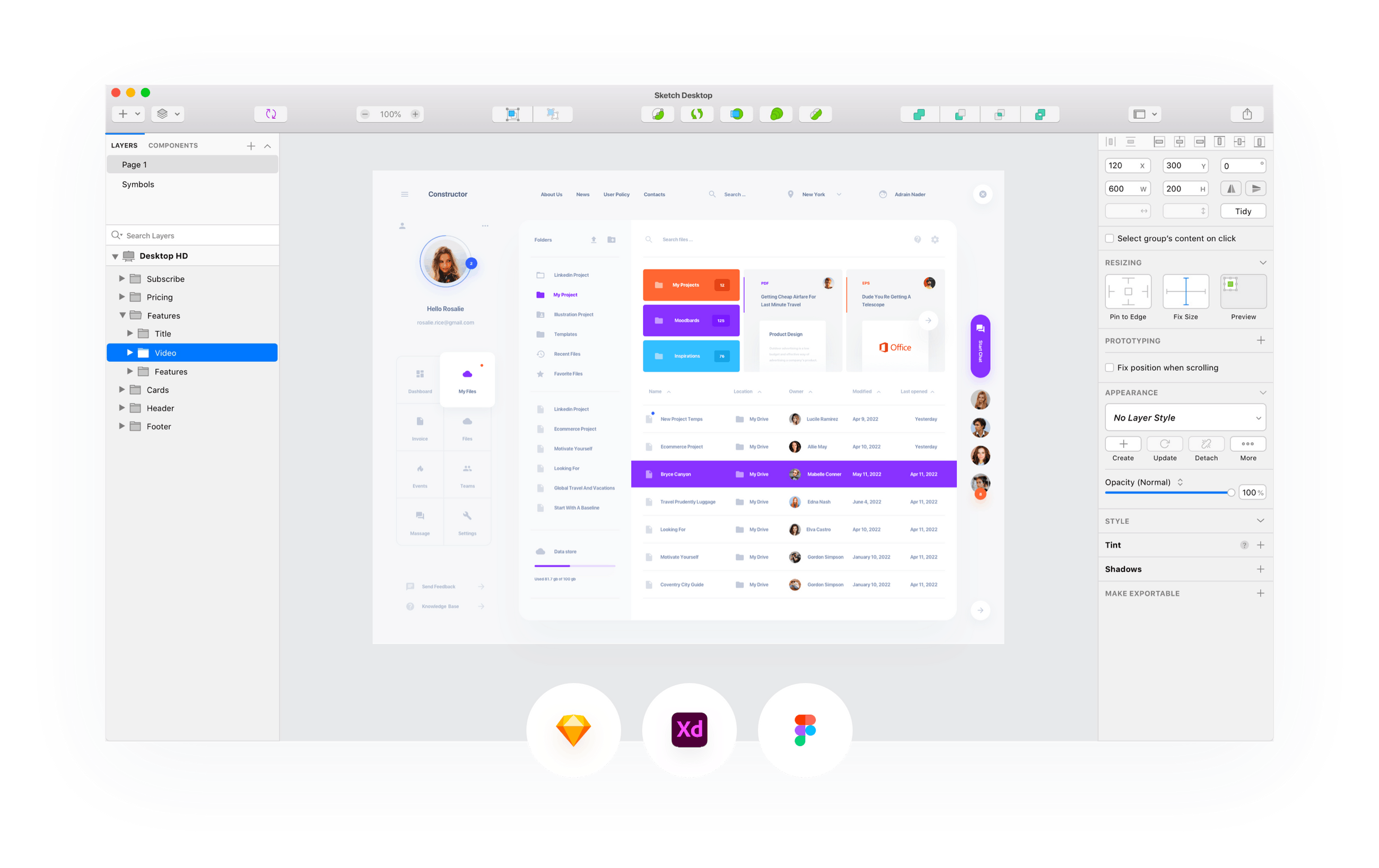 Constructor UI Kit Download for Figma, Sketch and Adobe XD