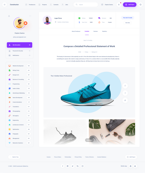 Constructor UI Kit Download for Figma, Sketch and Adobe XD
