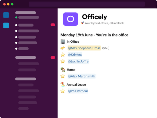 Officely I Always know who will be in the office