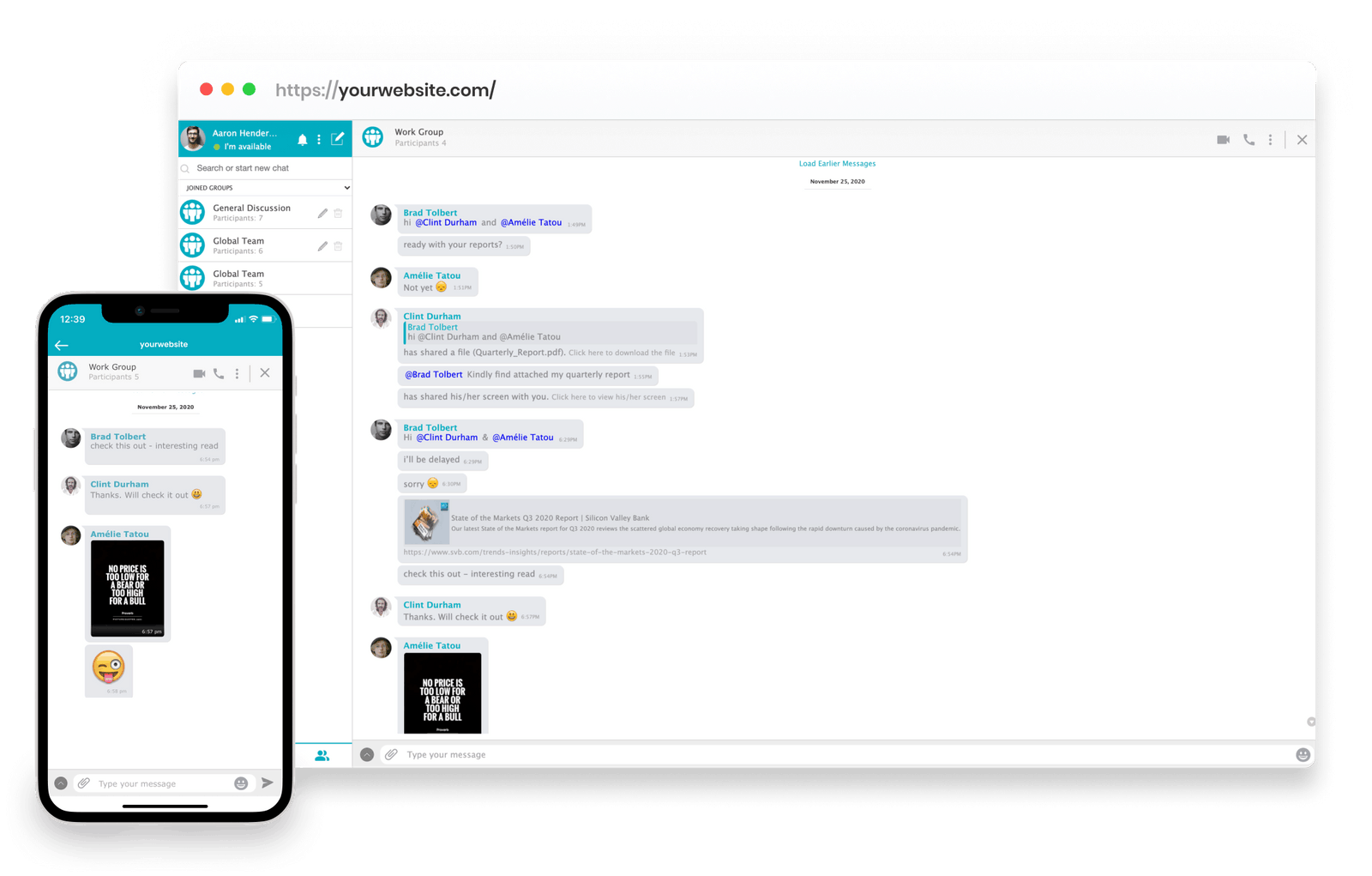 Online Group and Private Text Chat for Websites | AtomChat