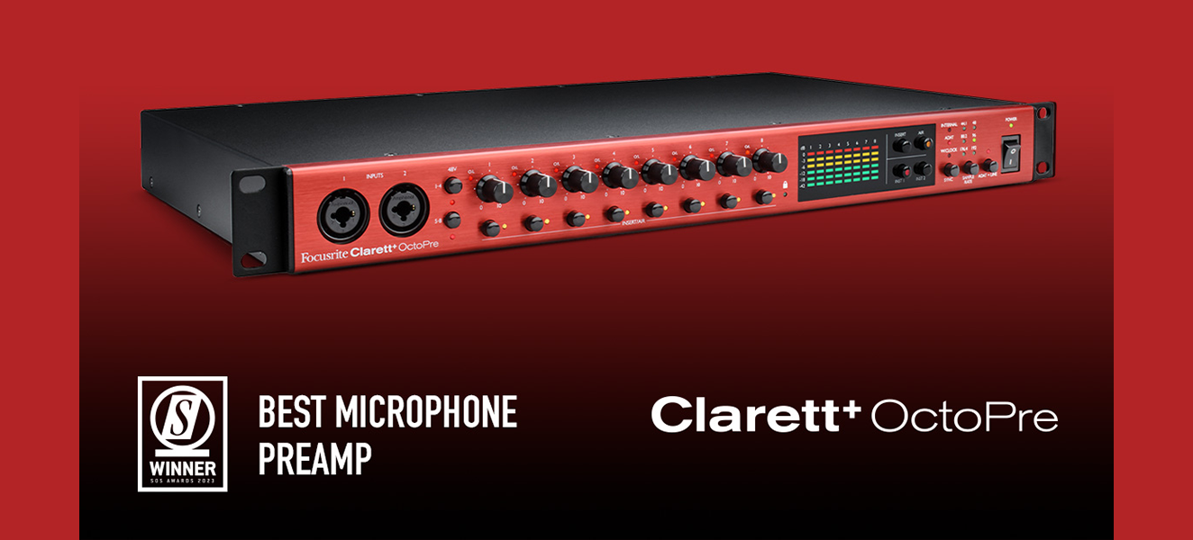 RD news | Clarett+ OctoPre as 'Best Microphone Preamp'