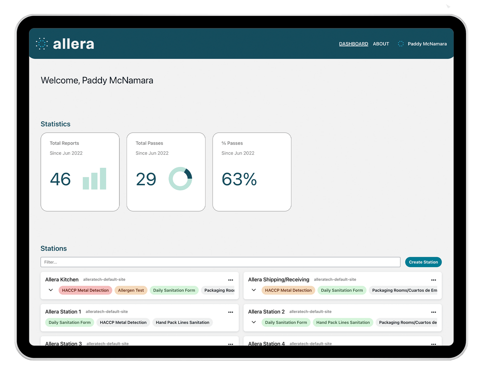 Allera | Food Allergens | Digital Reports | Peace of Mind