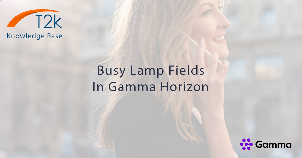 How To Setup And Edit Busy Lamp Fields (BLFs) in Gamma Horizon