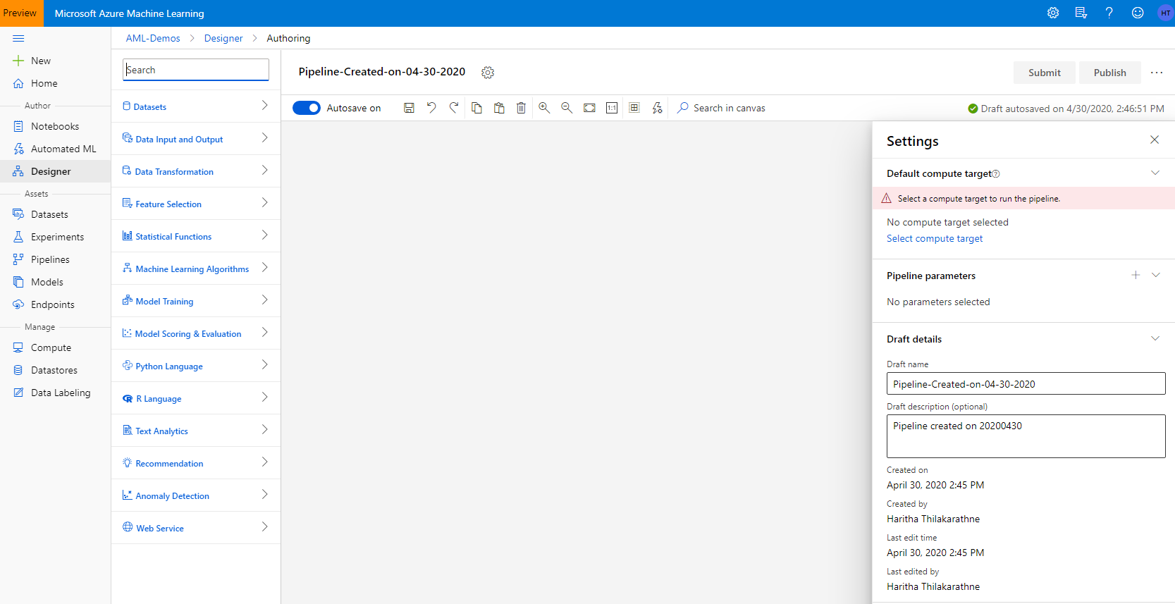 Building Machine Learning Pipelines without Coding