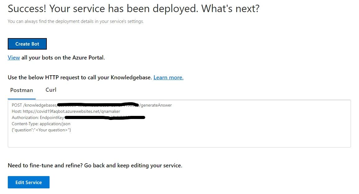 Create a FAQ Bot using QNA Maker Service