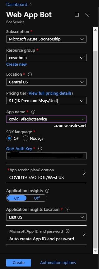Create a FAQ Bot using QNA Maker Service