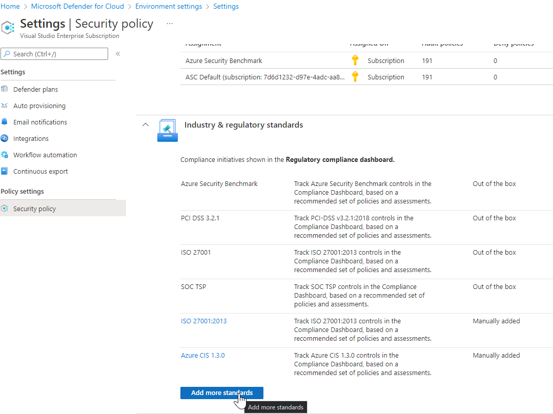 Regulatory Compliance with Microsoft Defender for Cloud