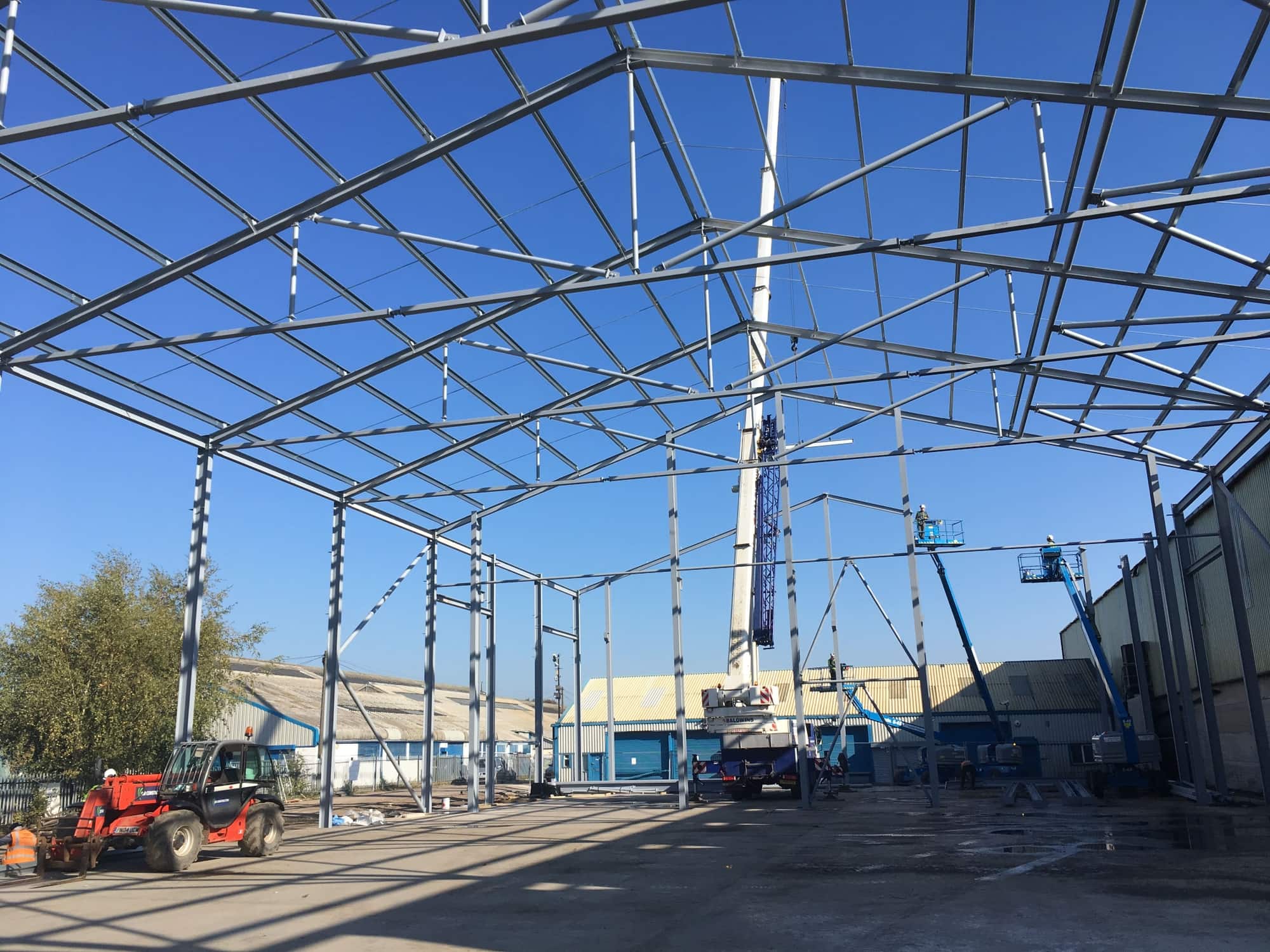 Steel framed buildings and cladding