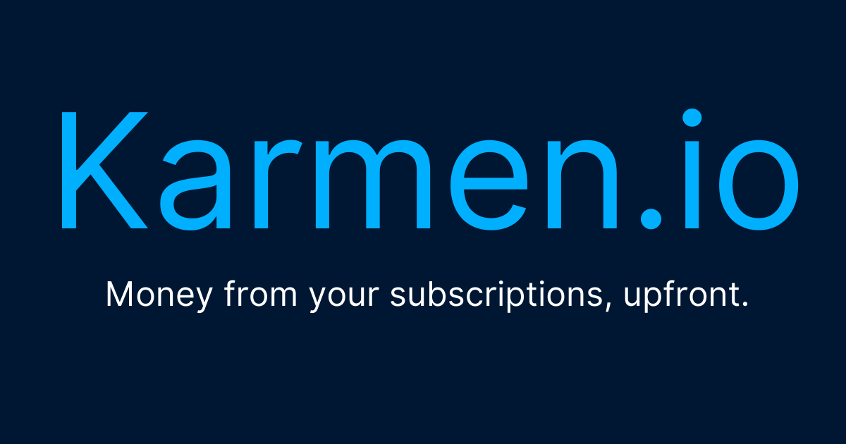 Karmen.io - revenue based financing for SaaS