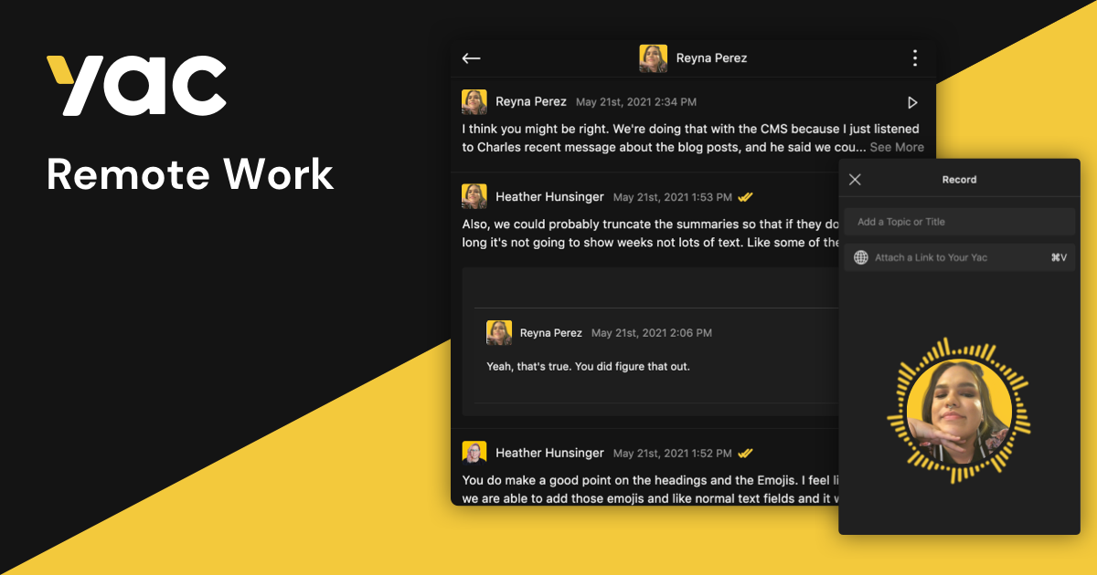 Yac Use Cases | Work Across Time Zones