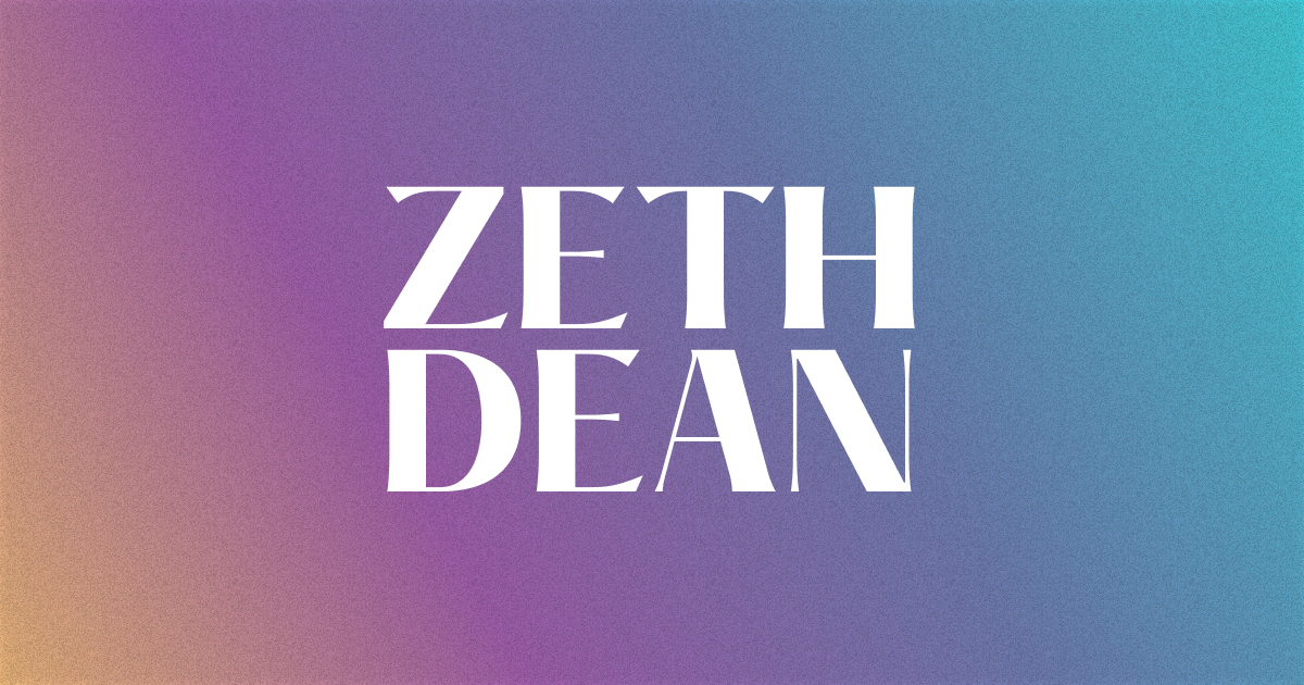 Design Portfolio for the American Designer Zeth Dean