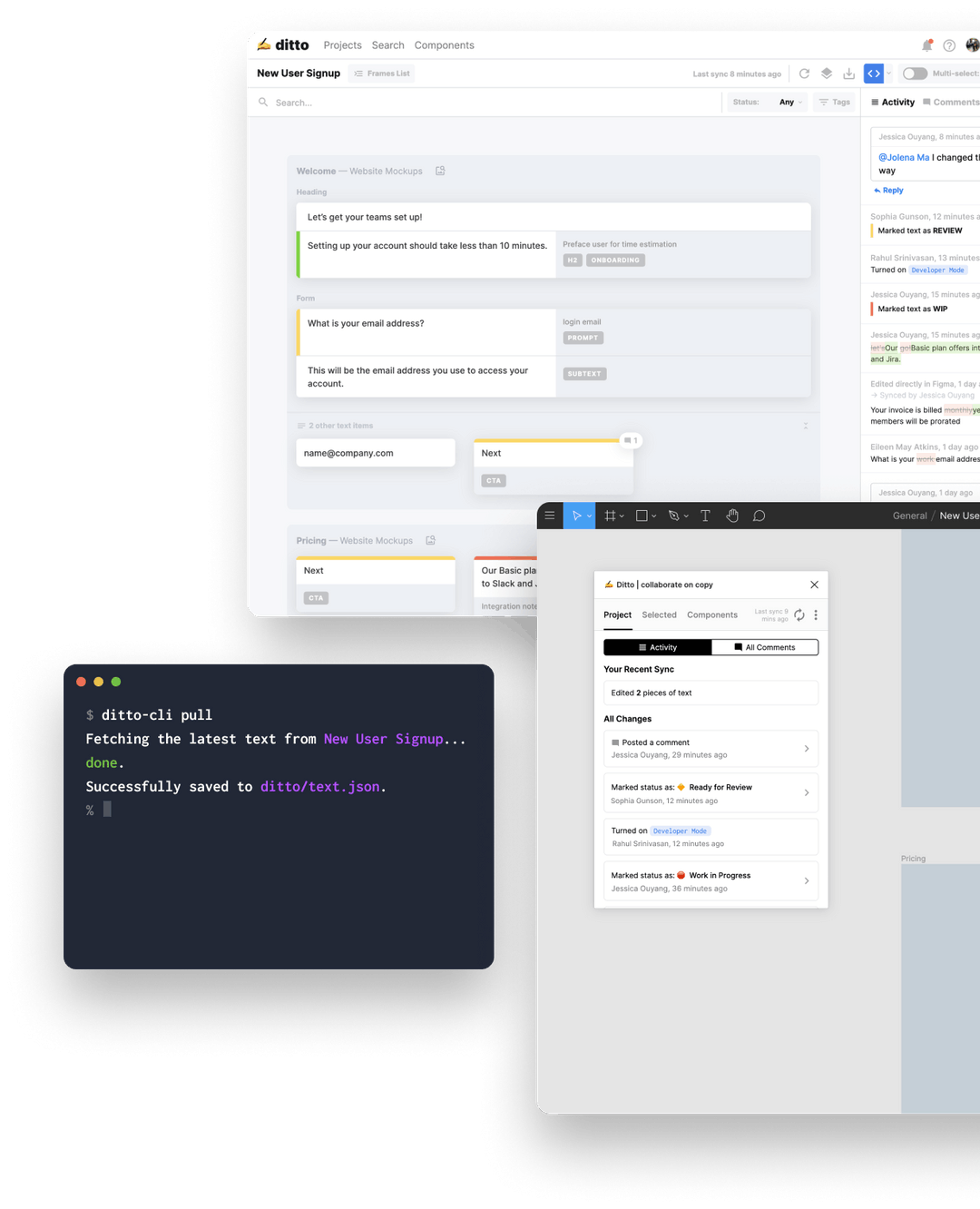Ditto | Manage copy from design to production