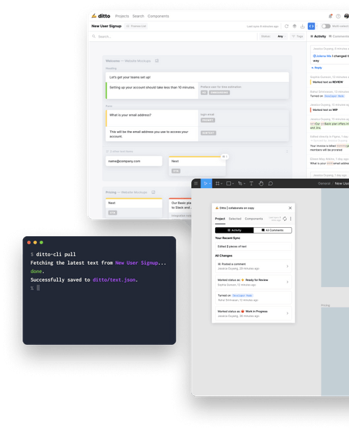Ditto | Manage copy from design to production