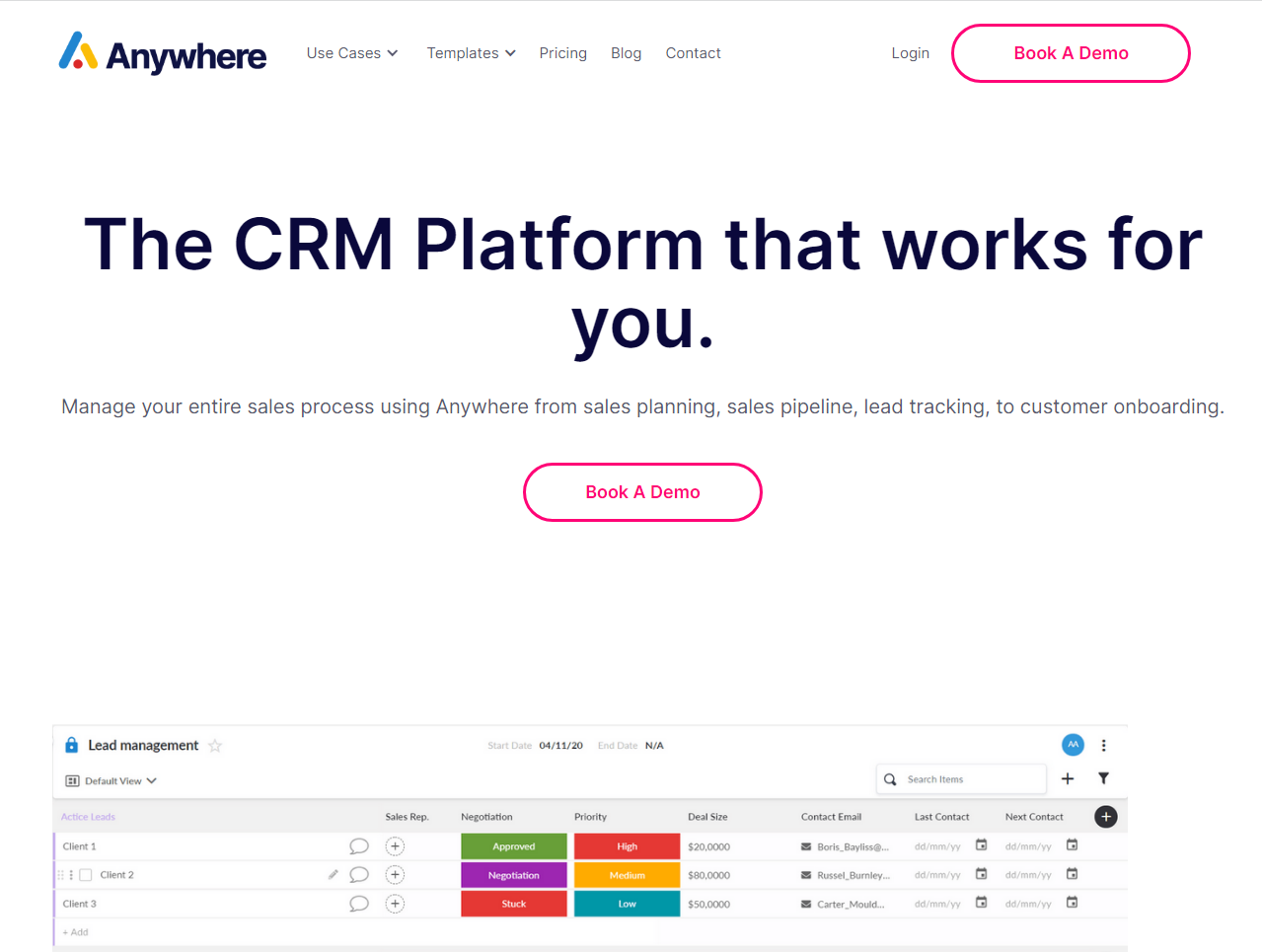 Advanced CRM for Sales Excellence | Anywhere