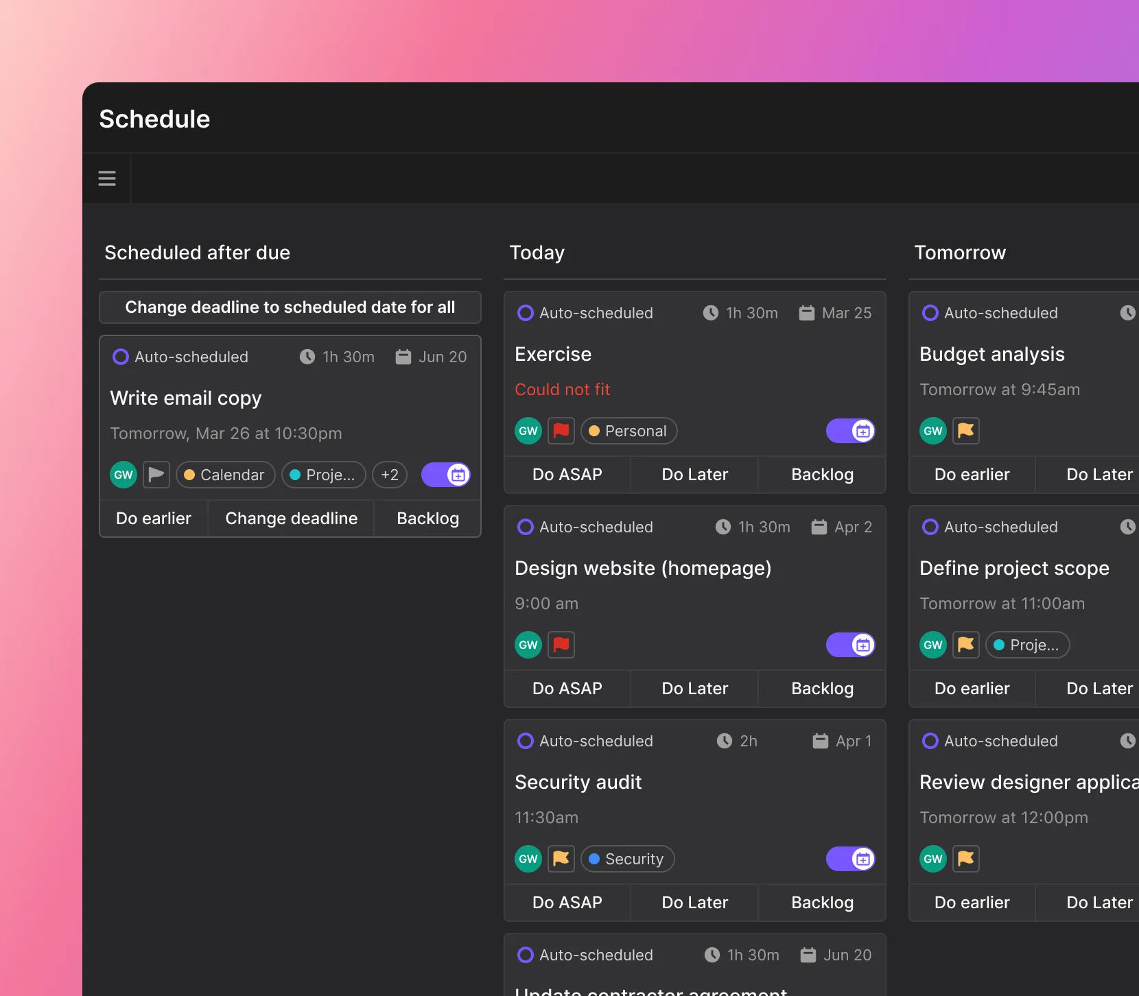 Motion | Manage calendars, meetings, projects & tasks in one app